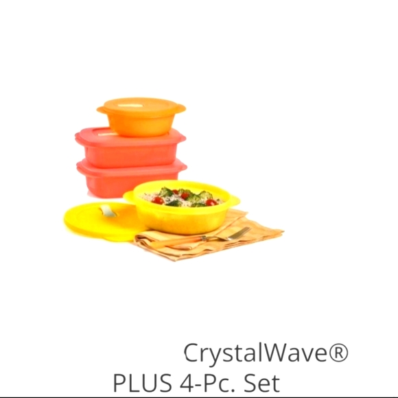 Tupperware | Kitchen | Tupperware 4pc Crystal Wave Set | Poshmark